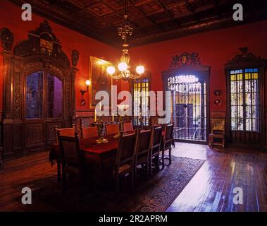 Colonial mansion, Aliaga house (17th century) in Lima city, Perú Stock ...