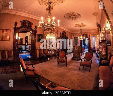 Colonial mansion, Aliaga house (17th century) in Lima city, Perú Stock ...
