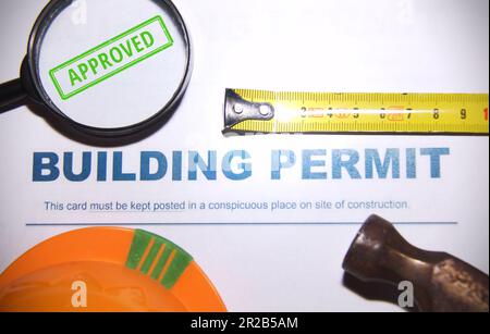 Permit about building activity and construction industry Stock Photo ...