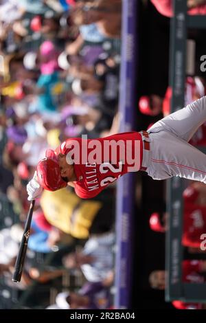 Cincinnati Reds catcher Luke Maile (22) during the MLB interleague game ...
