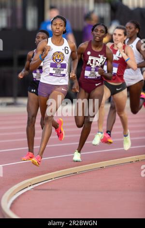 LSU middle distance runner Michaela Rose leads the 800 meter during the ...
