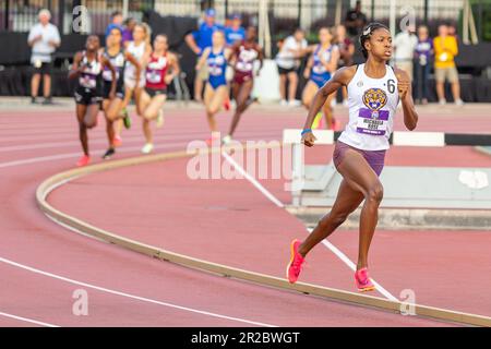 LSU middle distance runner Michaela Rose leads the 800 meter during the ...