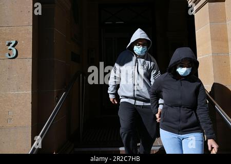 Vansh Khanna (Left) leaves Manly Police Station with family members ...