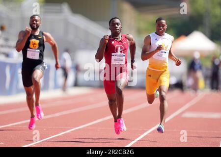 Udodi Onwuzurike of Stanford wins the 200m in 19.91 during the Pac-12 ...