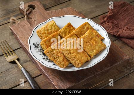Fried Tempeh or Tempe is a traditional Malay dish snack popular in ...