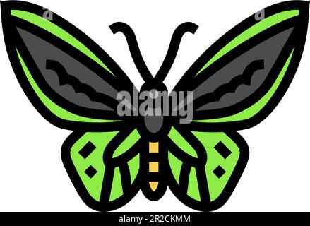 cape york birdwing insect color icon vector illustration Stock Vector ...