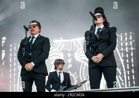 Carina Round, left, and Maynard James Keenan of Puscifer perform at the ...