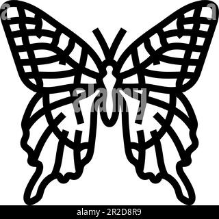 eastern tiger swallowtail summer line icon vector illustration Stock ...