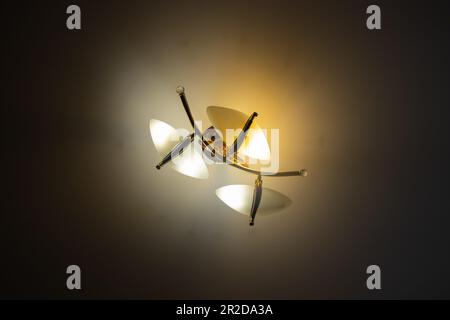 ceiling chandelier background top to bottom view Stock Photo - Alamy
