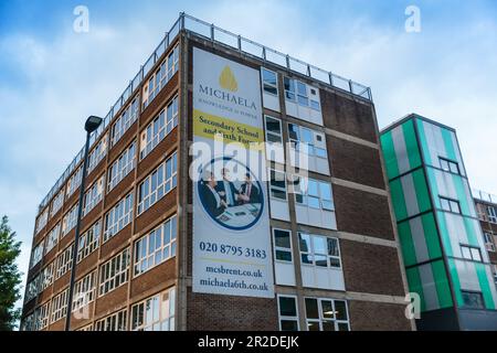Michaela Community School, Wembley, Brent, UK. Exterior photos of ...