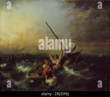 Eugène Isabey (French, 1803 - 1886). Vue de Caën, 1832. Lithograph ...