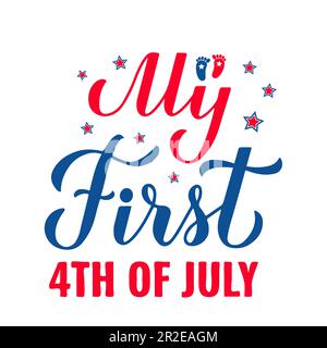 My First 4th of July calligraphy hand lettering. Funny Independence Day ...