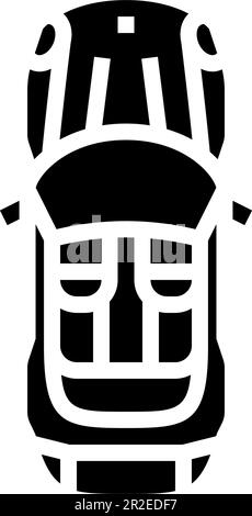 race car top view glyph icon vector illustration Stock Vector Image ...