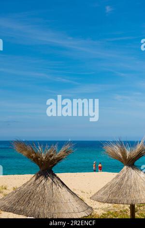 France, Corse-du-Sud, Tizzano, the coastal path in the Senetosa reserve ...