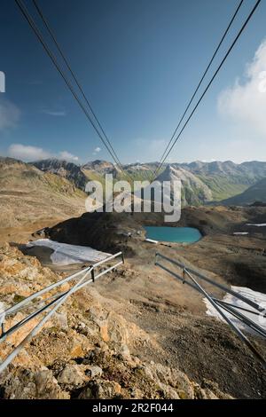 View from the cable car, Diavolezza, Graubünden, Switzerland Stock ...