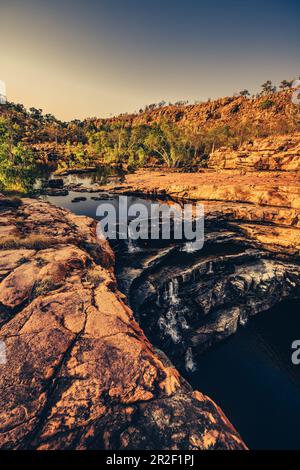 Australia, Western Australia, Kimberley region, Bell Gorge waterfalls ...