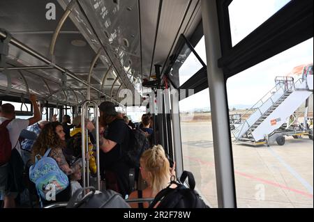 Airport Transfer Bus Majorca. May 2023 Stock Photo - Alamy