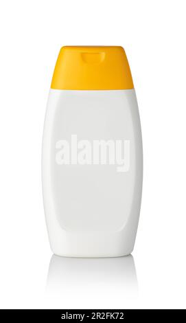 Plastic Shampoo Bottles isolated on white background Stock Photo - Alamy