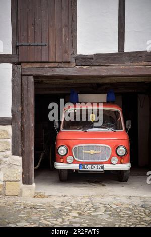 Old garage doors, Germany, Europe Stock Photo - Alamy