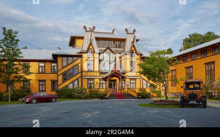 The historic Hotel Dalen on Bandak Lake in Dalen, Telemark, Norway ...
