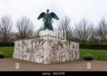 Statue of an angel, commemorating civilian Danish sailors who died in ...