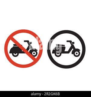 vector illustration of Motorcycle prohibition sign design Stock Vector ...