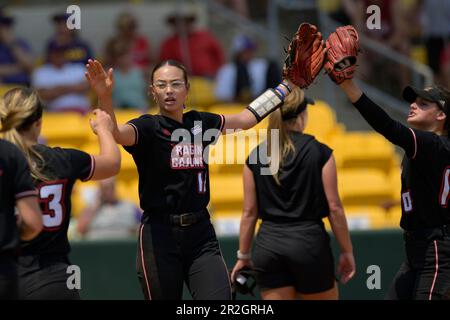 Louisiana Lafayette starting pitcher Sam Landry (12) throws during an ...