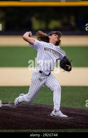 May 18, 2023: Virginia Tech pitcher Drue Hackenberg (15) takes the ...