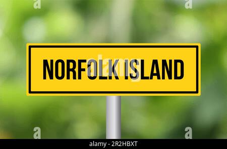 Norfolk island road sign on cloudy sky background Stock Photo - Alamy