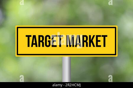 Target market road sign on cloudy sky background Stock Photo - Alamy