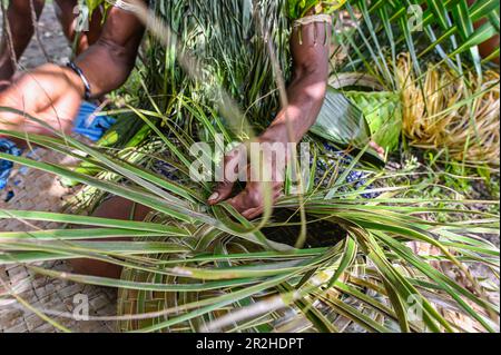 Weaving in Fenualoa utilizes various natural materials sourced from the ...