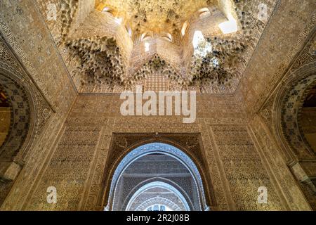 Stalactites vault in the Sala de los Abencerrajes, Alhambra World ...