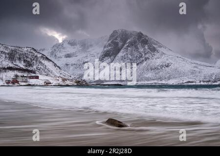 Beach in Kvaloya island, Troms, Norway Stock Photo - Alamy
