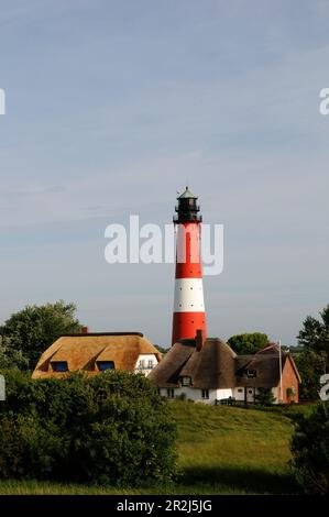 Lighthouse on the island of Pellworm, Pension beacon, North Friesland ...