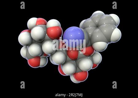 Molecular model of amygdalin, illustration Stock Photo - Alamy