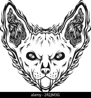 Sphinx logo ancient Greece, antique symbol vintage, engraved hand drawn ...