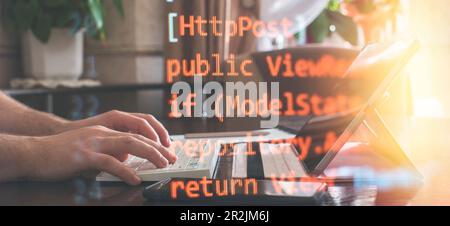 hatbot artificial coding coding background Digital software Stock Photo - Alamy