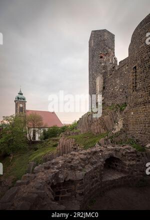 View of Stolpen Castle, small town in Saxony, Saxon Switzerland-Eastern ...