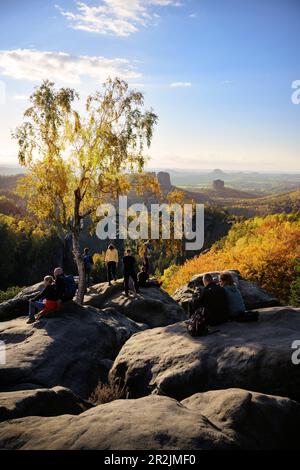 view from carolafelsen in saxon switzerland Stock Photo - Alamy