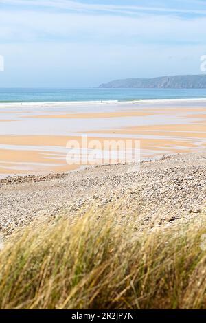 wooden fence on a Normandy beach Stock Photo - Alamy