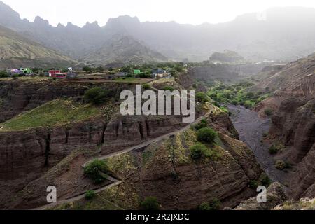 Spectacular lunar landscape of the canyons near cha de morte village in ...