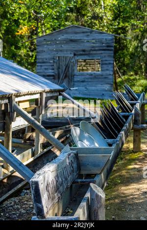 Gold Mine Museum, Gold Mine Village, Tankavaara, Finland Stock Photo ...