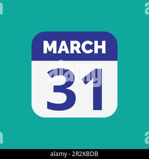 March 31 calendar icon - day of month Stock Vector Image & Art - Alamy