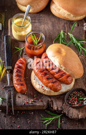 Pork roll - spicy sausage meat with chillies and beans in puff pastry ...