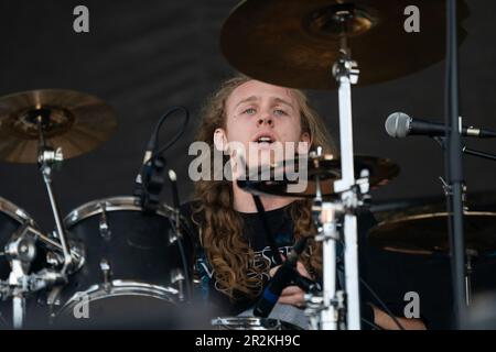 Castor Hetfield of Bastardane performs at the Welcome To Rockville ...