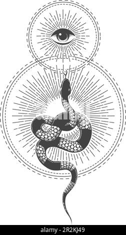 Occult snake symbol vector illustration Stock Vector Image & Art - Alamy