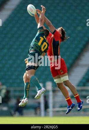 Nick Malouf during the Rugby Sevens match between the All Blacks Sevens ...