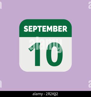 September 10 Calendar Date Icon. Vector Illustration Stock Vector Image ...