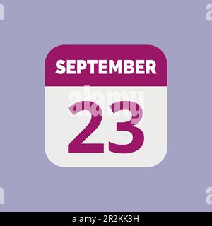 September 23 Calendar Date Icon. Vector Illustration Stock Vector Image ...