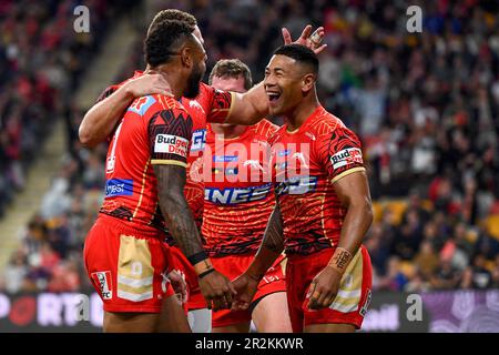 Jamayne Isaako during a Dolphins NRL training session at Redcliffe ...